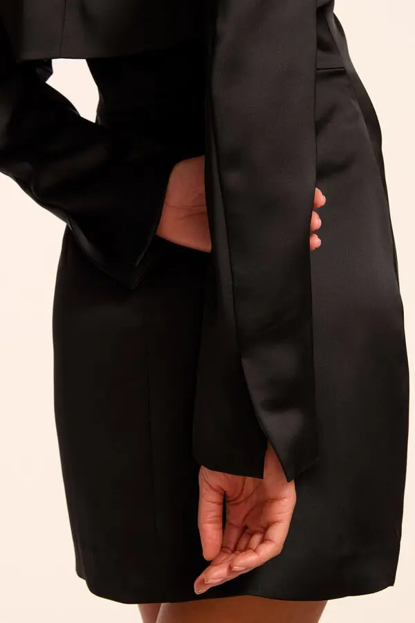 Ramy Brook Gia Long Sleeve Capelet - Black
