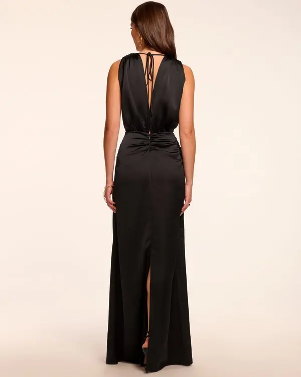 Ramy Brook Martin Plunging Sleeveless Gown