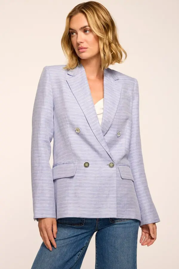 Ramy Brook Callie Textured Linen Blazer