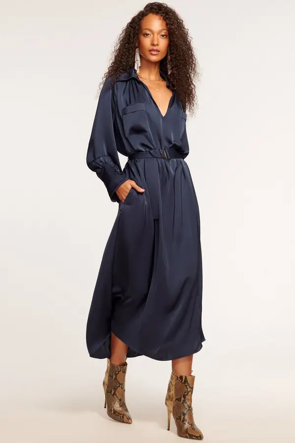 Ramy Brook Cecilia Belted Midi Dress