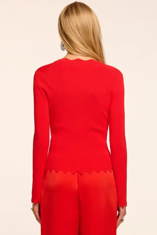 Ramy Brook Emma Ribbed Knit V-neck Top
