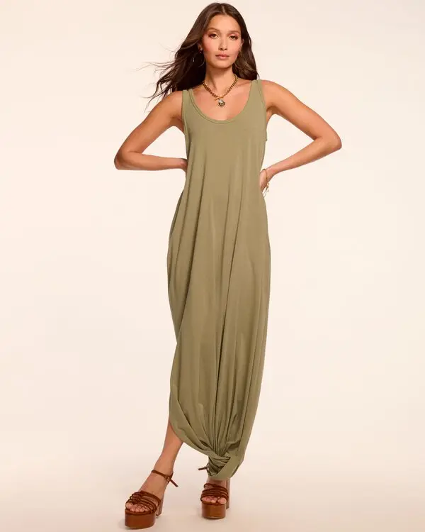 Ramy Brook Ellison Knit Scoop Neck Midi Dress