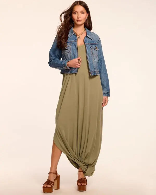 Ramy Brook Ellison Knit Scoop Neck Midi Dress