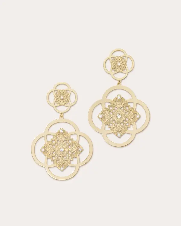 Ramy Brook Anya Medallion Drop Earrings - Gold