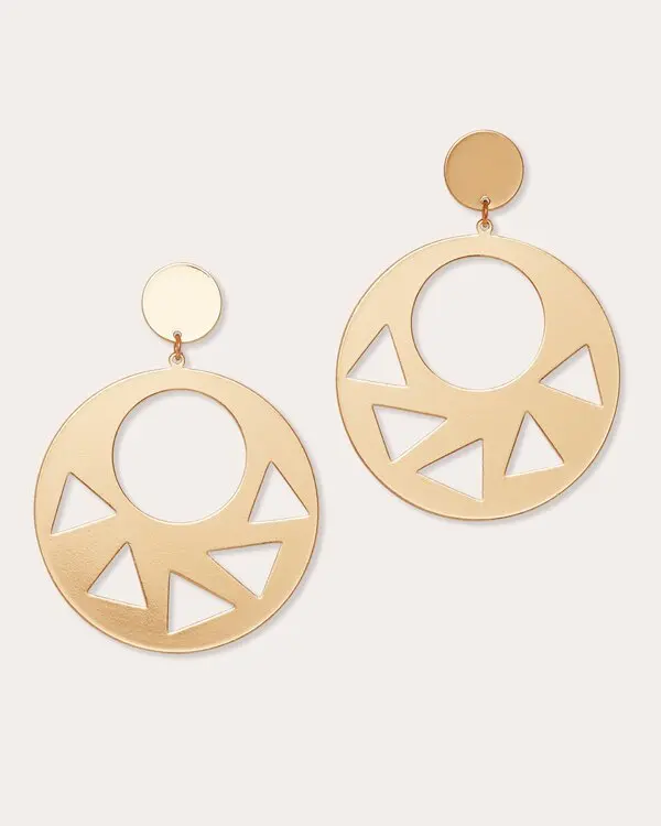 Ramy Brook Dayana Cutout Disc Earrings - Gold