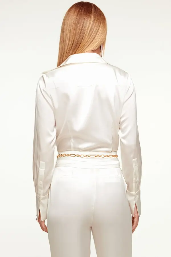 Ramy Brook Victoria Silk Button Down Blouse