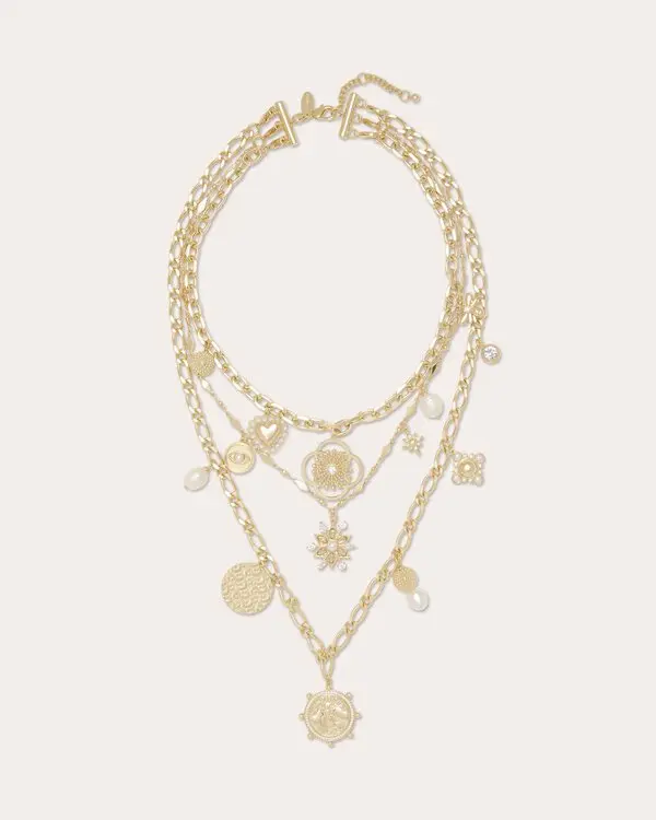Ramy Brook Sara Layered Medallion Charm Necklace