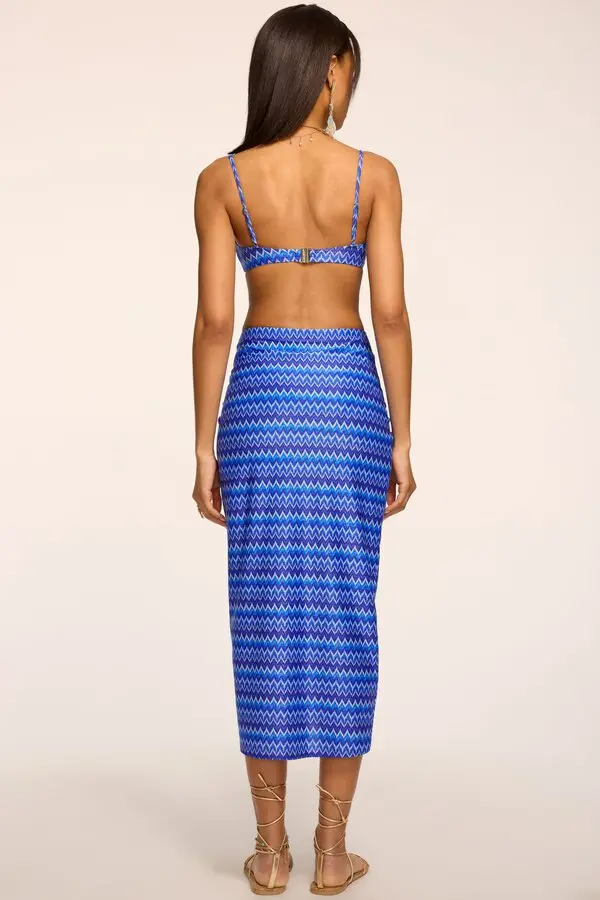 Ramy Brook Xana Chevron Glitter Coverup Skirt