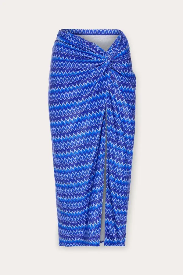 Ramy Brook Xana Chevron Glitter Coverup Skirt
