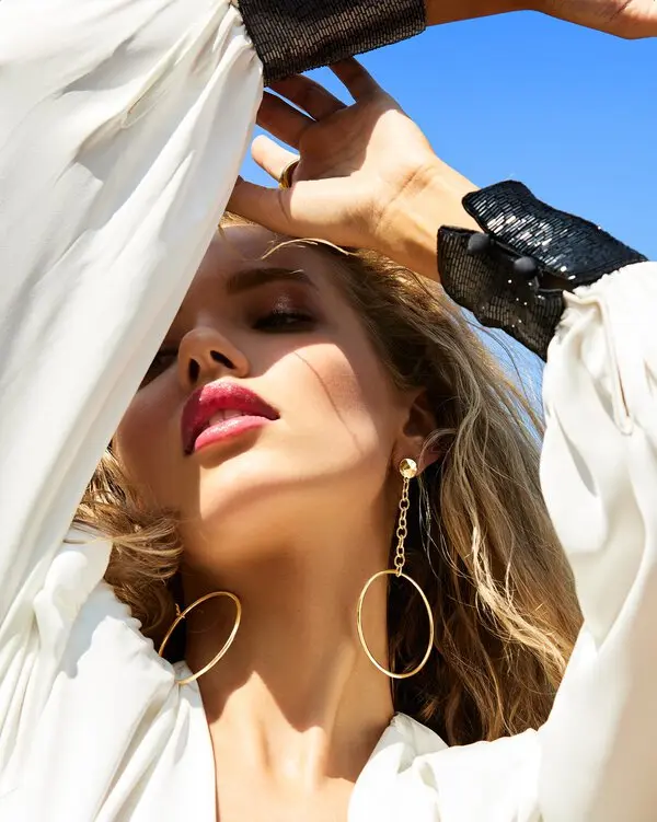 Ramy Brook Lea Teardrop Hoop Earrings