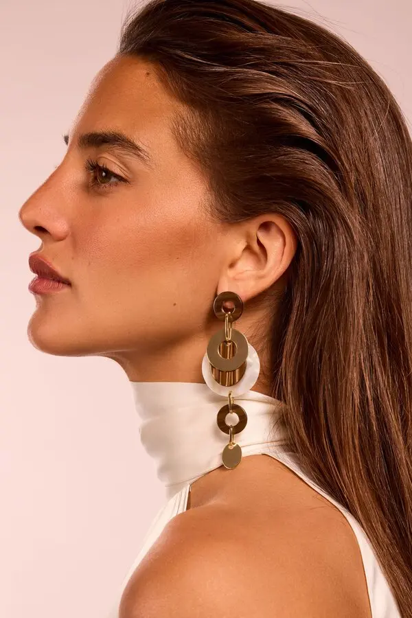 Ramy Brook Polina Link Statement Earrings