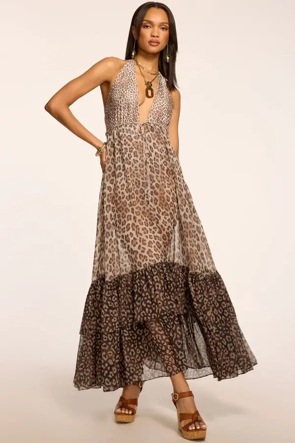 Ramy Brook Milena Printed Dress - Light Leopard