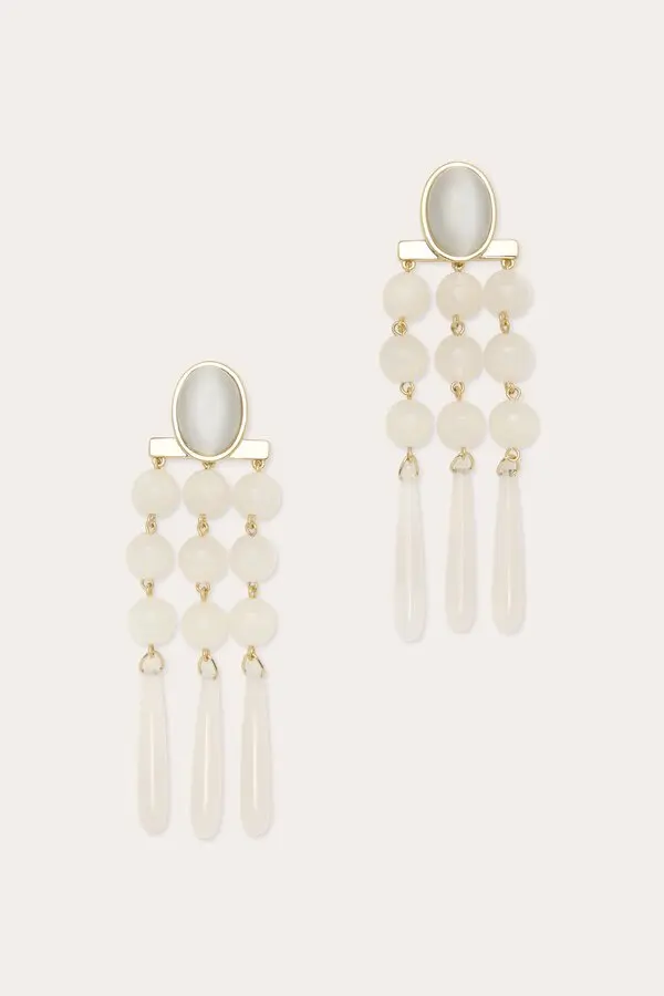 Ramy Brook Elisa Chandelier Earrings - White