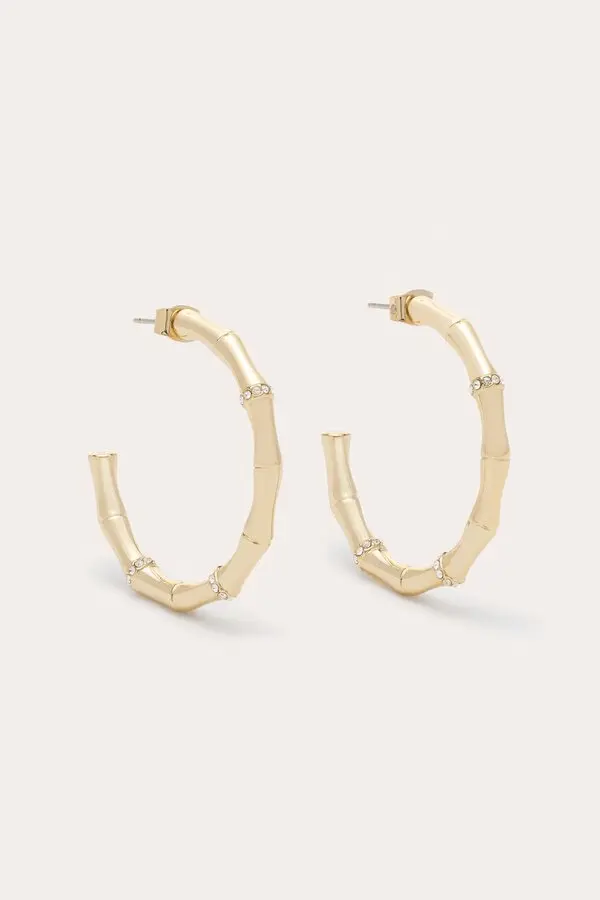 Ramy Brook Chiara Pave Hoops - Gold