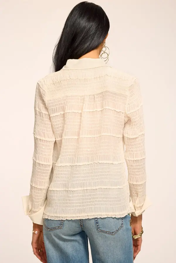Ramy Brook Estelle Embellished Button Down Top