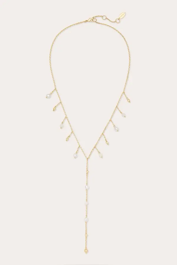 Ramy Brook Irisa Pearl Lariat Necklace - Gold