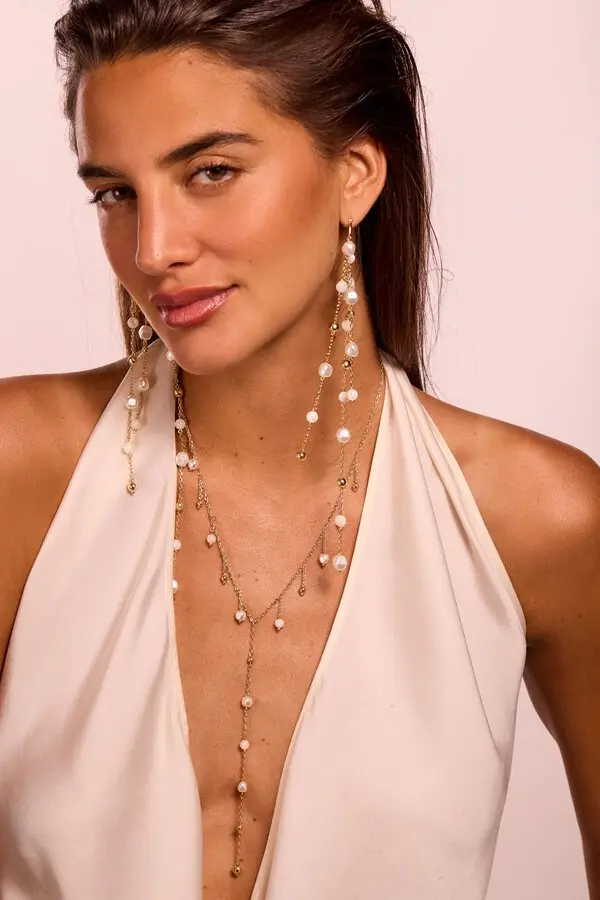 Ramy Brook Irisa Pearl Lariat Necklace
