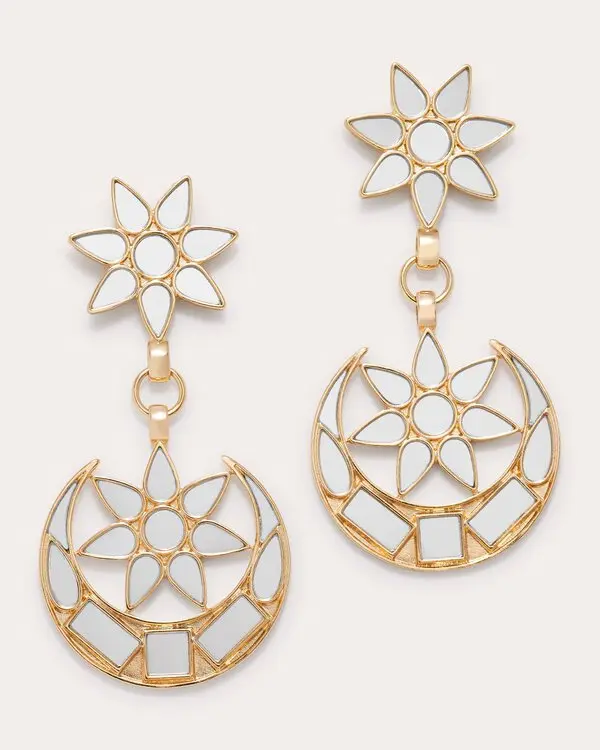 Ramy Brook Starlett Mirrored Earrings - Gold
