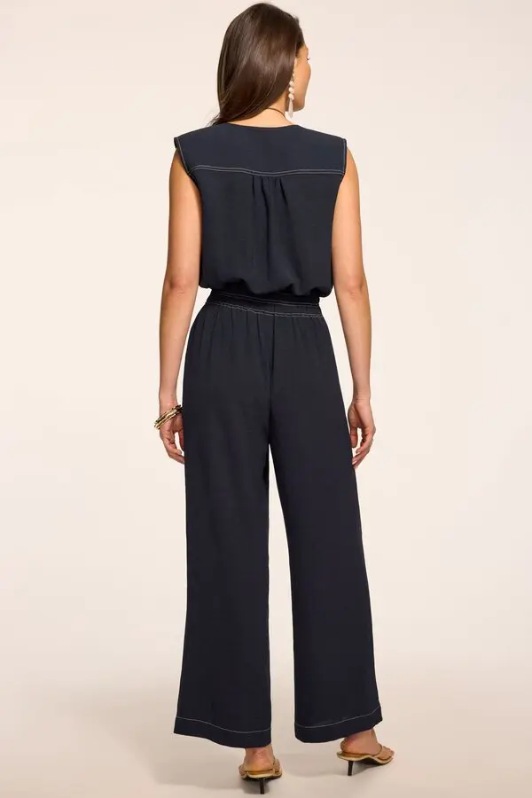 Ramy Brook Astrid V-neck Belted Jumpsuit