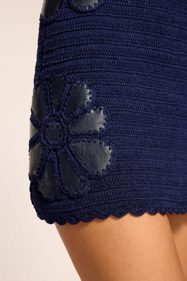 Ramy Brook Cara Crochet Knit Mini Dress