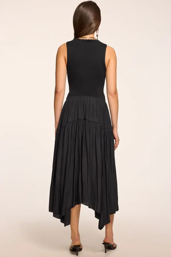 Ramy Brook Hadley Knit Combo Midi Dress