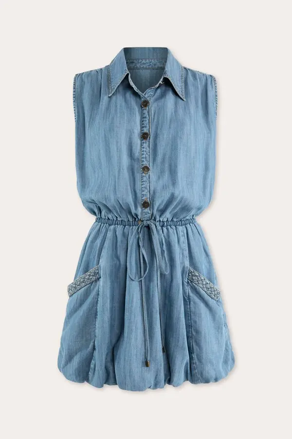 Ramy Brook Mireya Chambray Mini Dress
