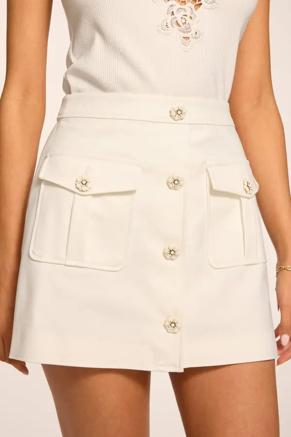Ramy Brook Briella Cotton Tailored Mini Skirt