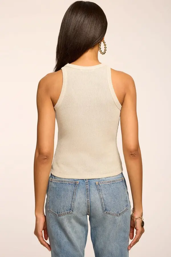 Ramy Brook Ella Lurex Knit Tank Top