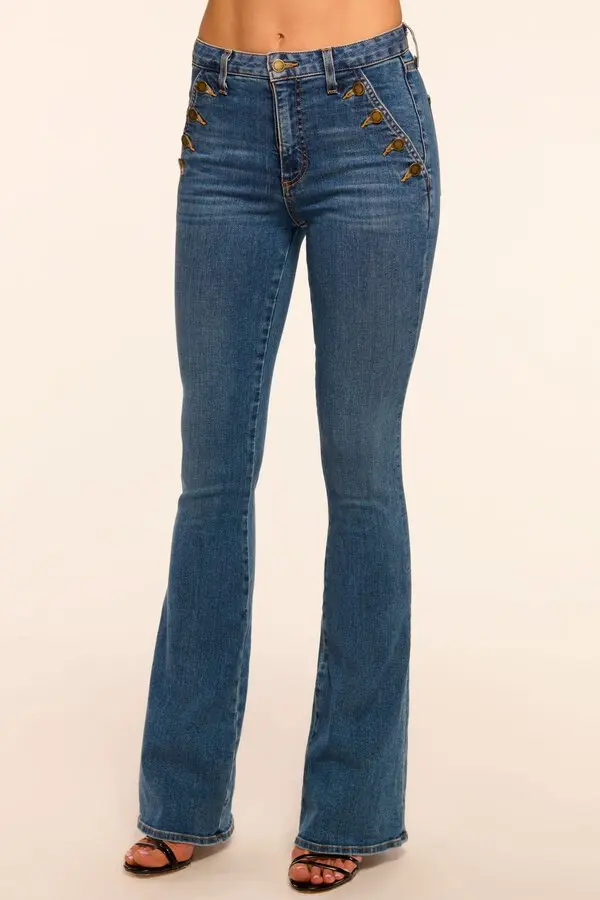 Ramy Brook Helena High-rise Flare Jean - Medium Wash