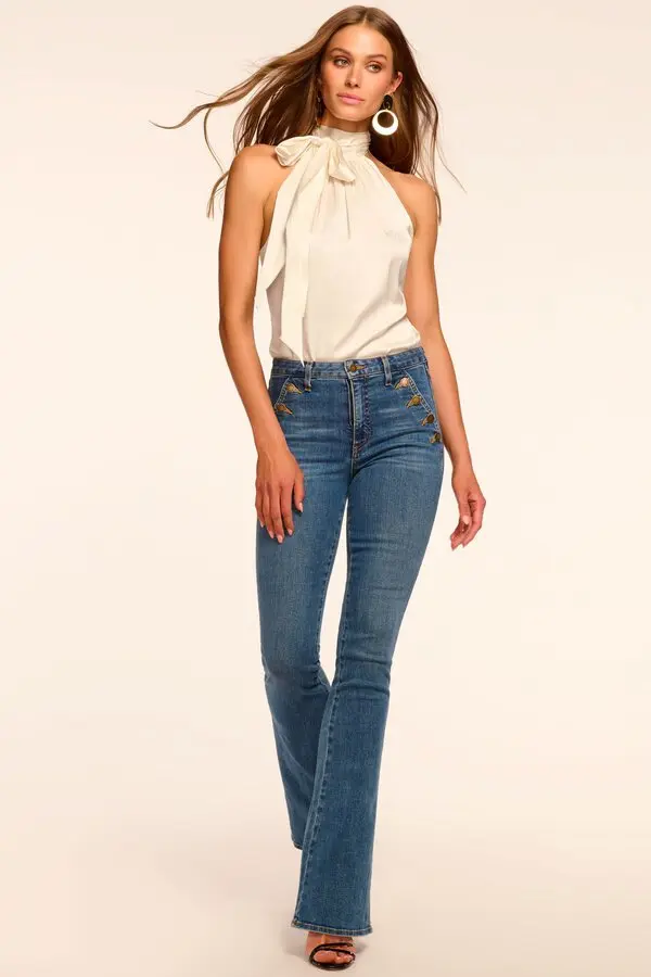 Ramy Brook Helena High-rise Flare Jean - Medium Wash