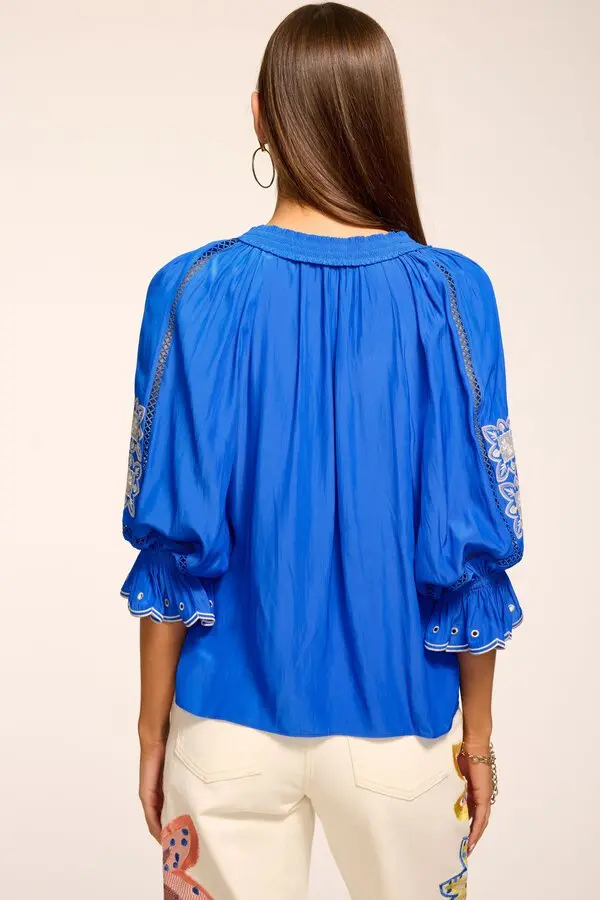 Ramy Brook Haven Embellished V-neck Top