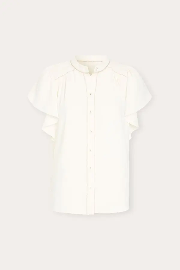 Ramy Brook Aurora Flutter Sleeve Top
