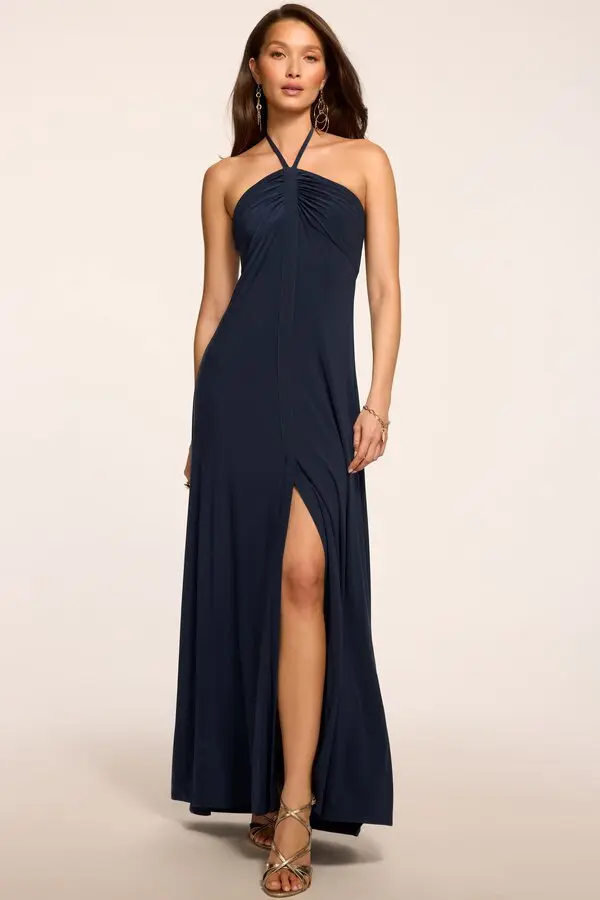 Ramy Brook Mira Jersey Halter Maxi Dress