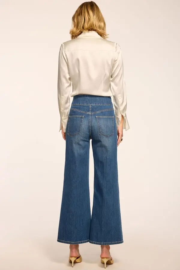 Ramy Brook Liv Cropped Wide Leg Jean
