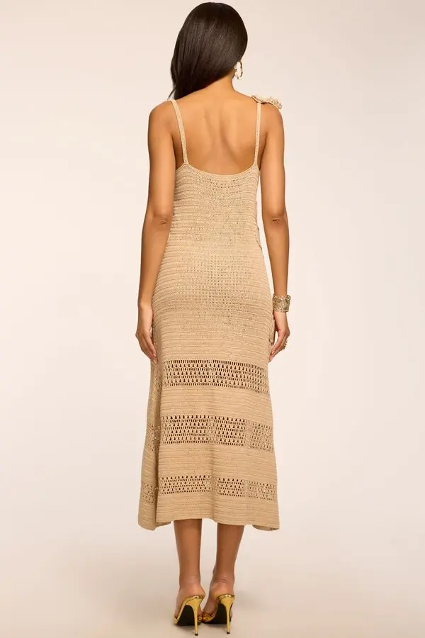 Ramy Brook Camille Crochet Knit Midi Dress
