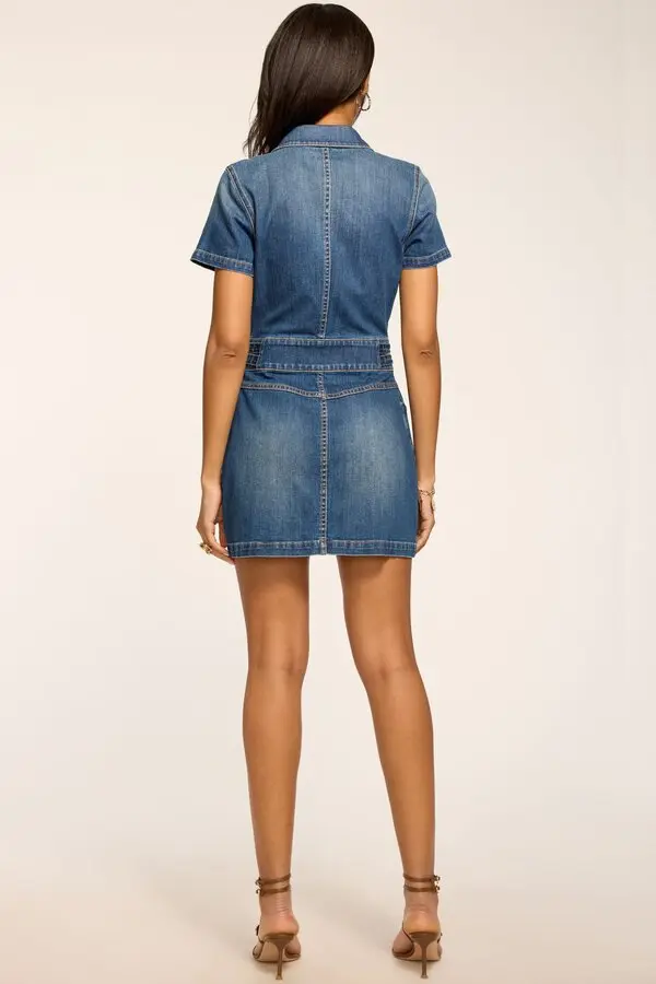 Ramy Brook Liv Button Down Denim Mini Dress
