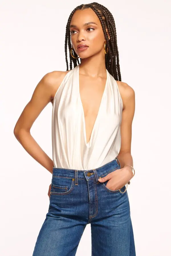 Ramy Brook Harriet Silk Halter Tank Top