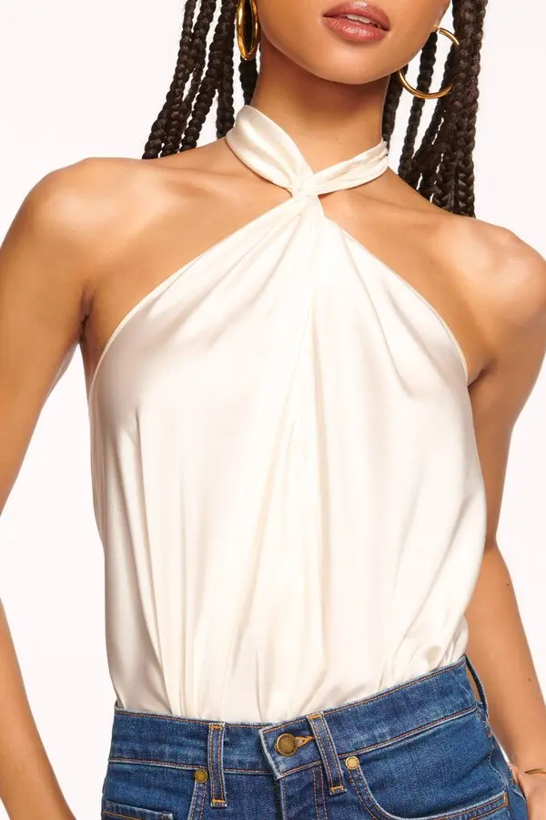 Ramy Brook Harriet Silk Halter Tank Top