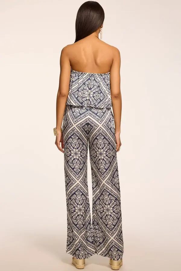 Ramy Brook Thadia Printed Strapless Jumpsuit