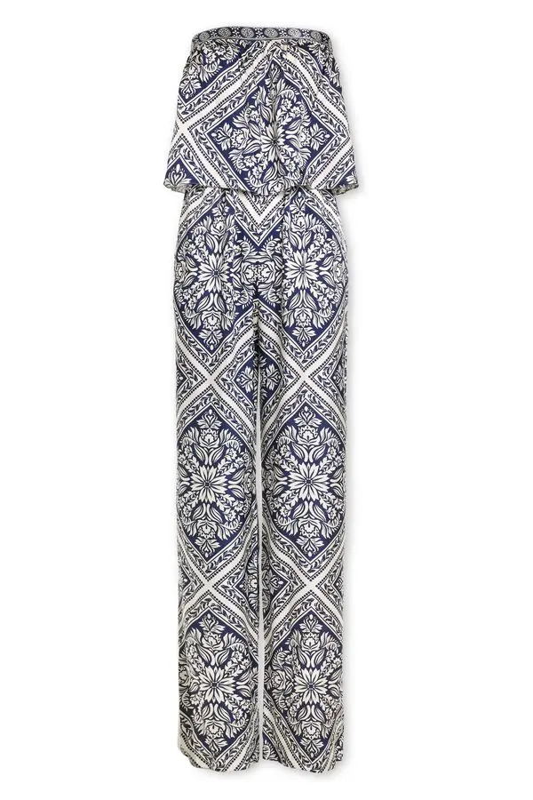 Ramy Brook Thadia Printed Strapless Jumpsuit