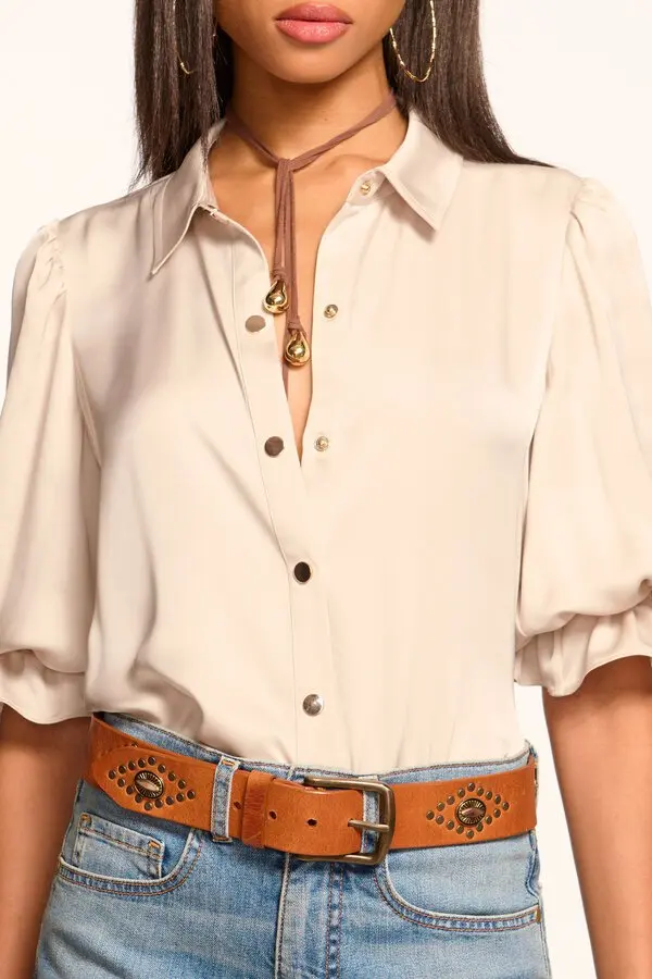 Ramy Brook Dina Button Down Bodysuit