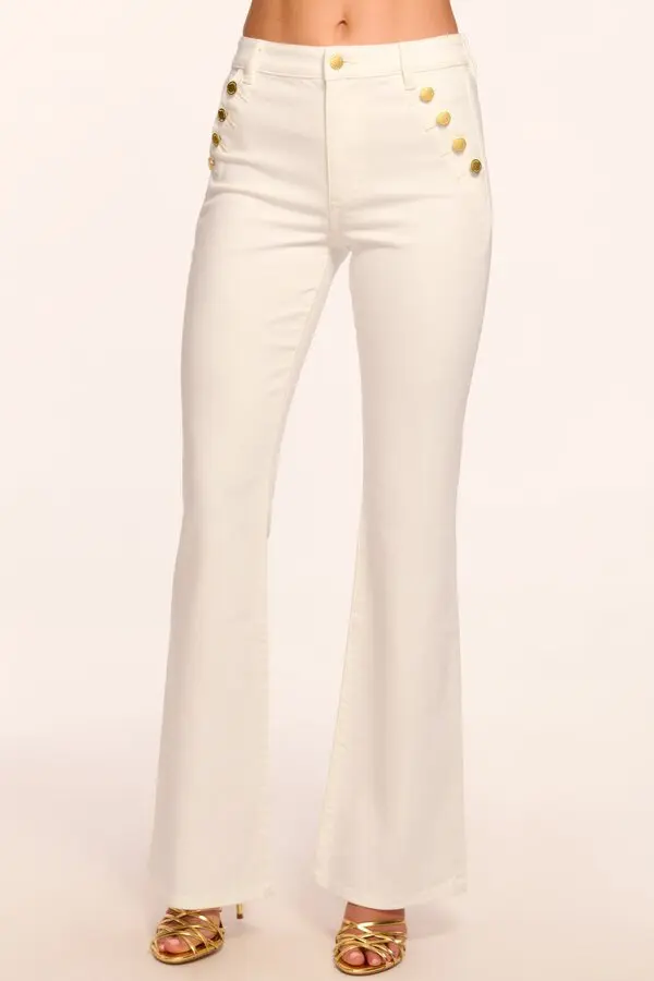 Ramy Brook Helena High-rise Flare Jeans - White