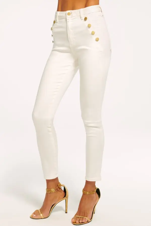 Ramy Brook Helena High-rise Skinny Jean - White