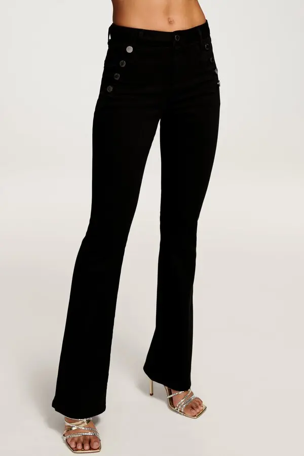 Ramy Brook Helena High-rise Flare Jean - Black