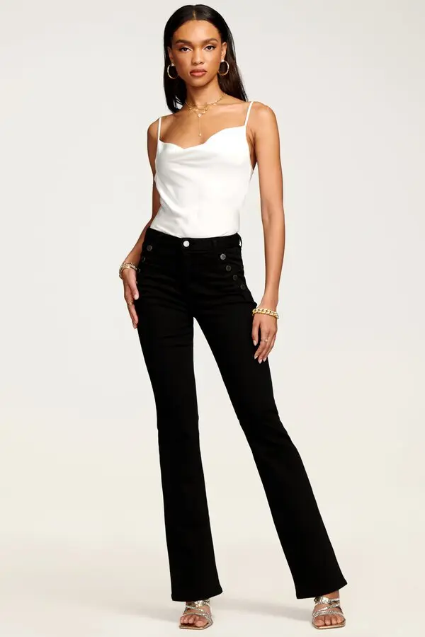 Ramy Brook Helena High-rise Flare Jean - Black