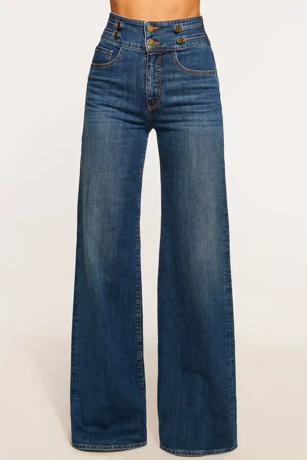 Ramy Brook Liv High-rise Wide Leg Jean - Medium Wash