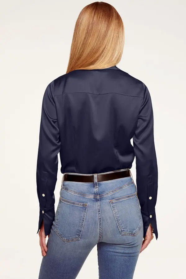 Ramy Brook Victoria Silk Button Down Blouse