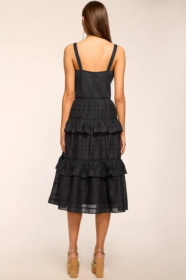 Ramy Brook Daria Embroidered Voile Midi Dress