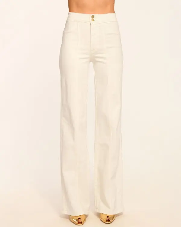 Ramy Brook Tina High-rise Wide Leg Jean - White