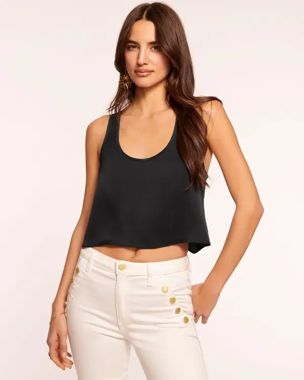Ramy Brook Margaret Racer Back Tank Top - Black